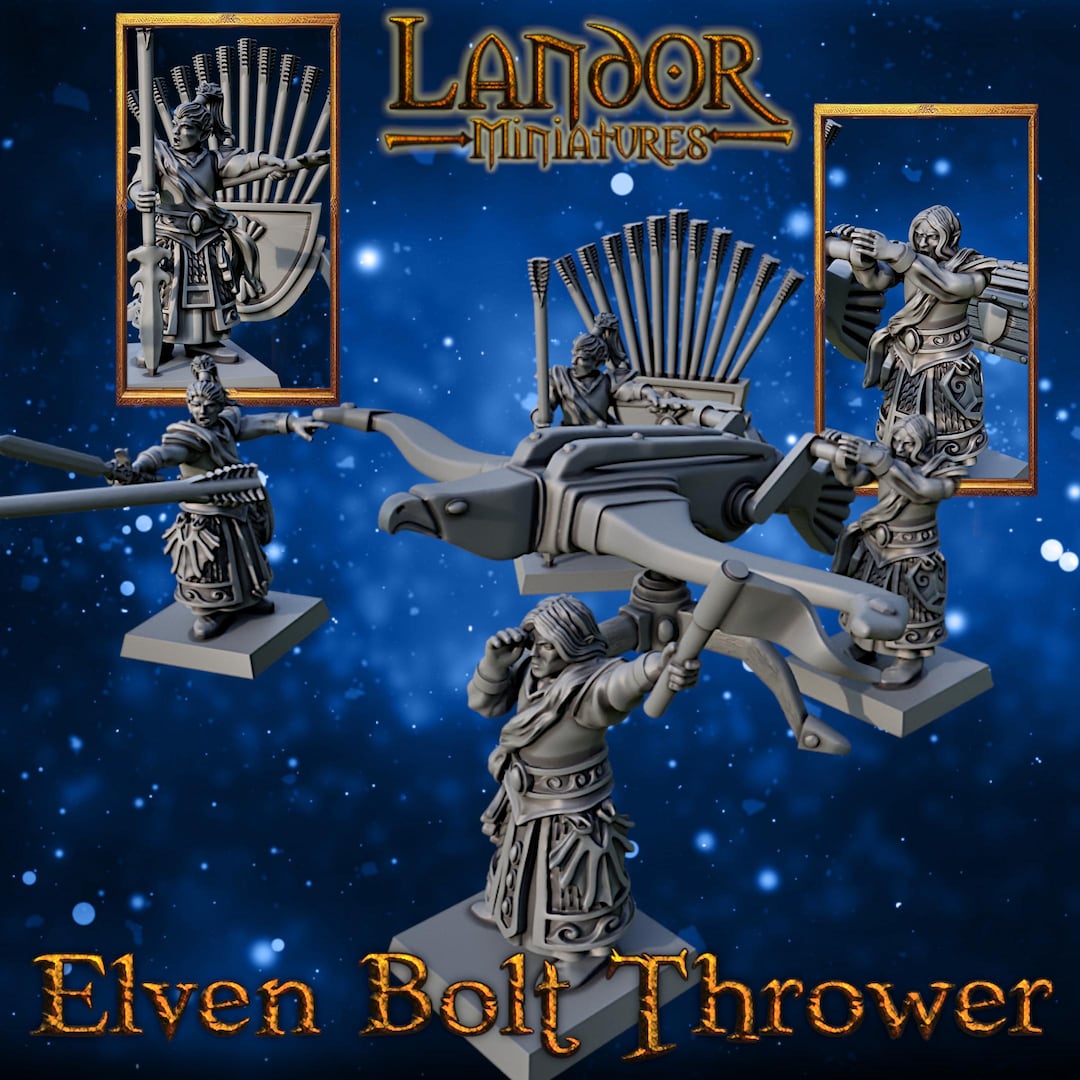 Elven Bolt Thrower, Modular High Elven Miniatures by Landor Miniatures ...