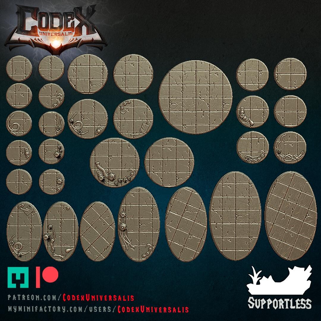 Mechanical Castle Round and Oval Bases for Use in Tabletop Wargames by ...