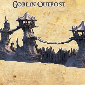 3D Printed Goblin Outpost - Tabletop RPG Terrain (28/32mm) - Etsy