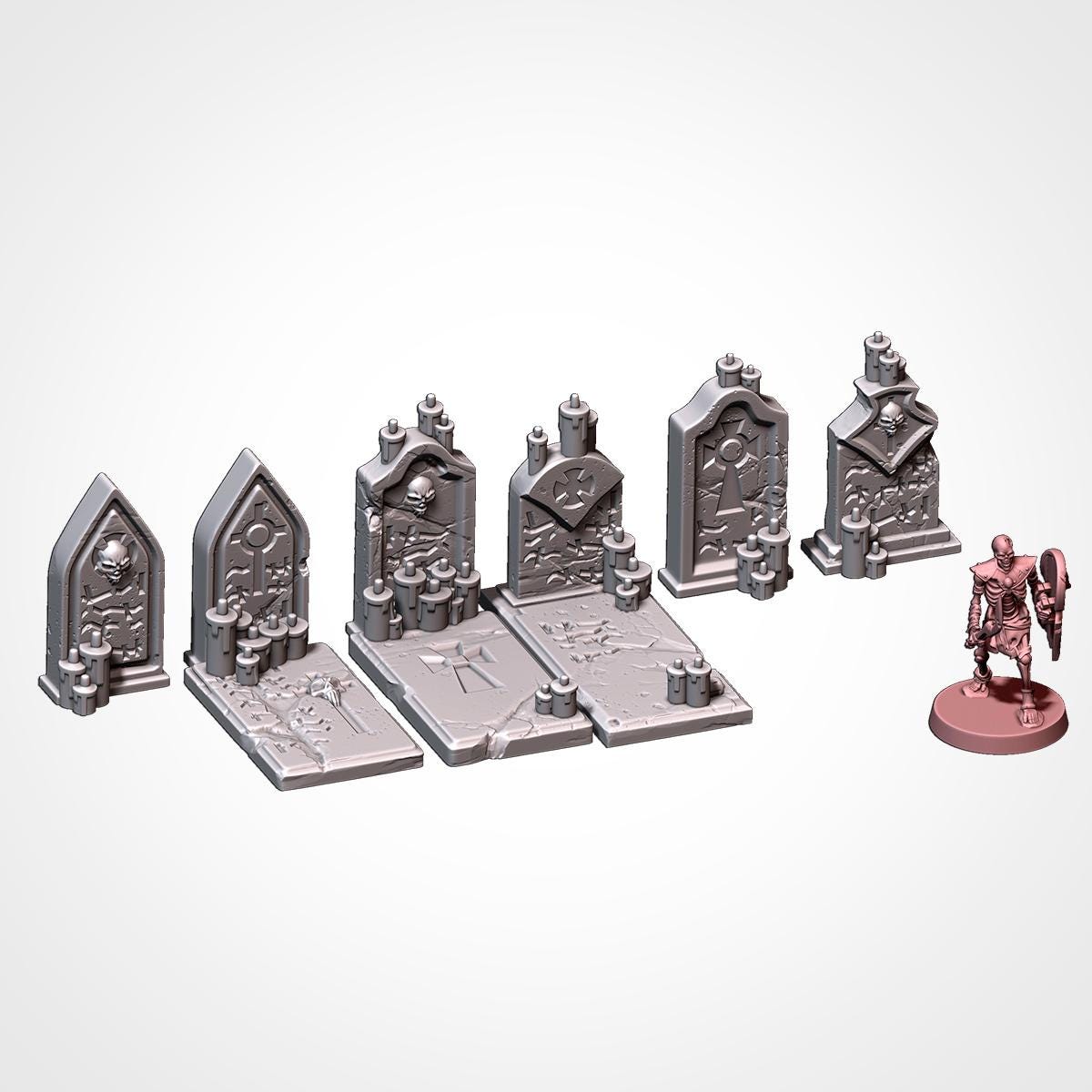 GRAVEYARD Modular Wargaming Gothic Necropolis Terrain by Txarli Factory ...
