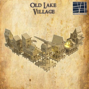 Old Lake Town Tabletop Terrain – 28mm Wargaming RPG Scenery - Etsy