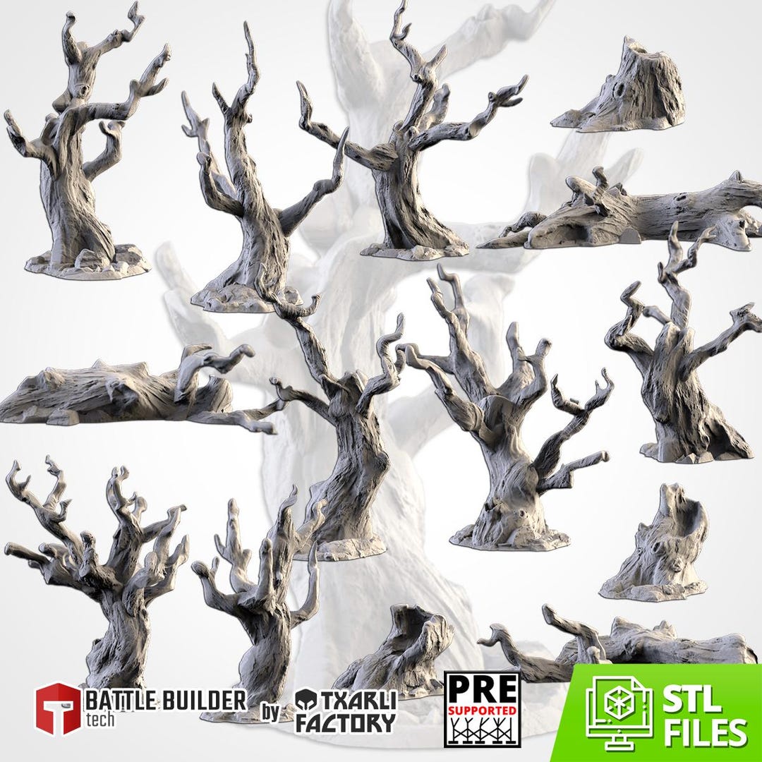 DEAD TREES Modular Wargaming Forest Terrain by Txarli Factory for ...