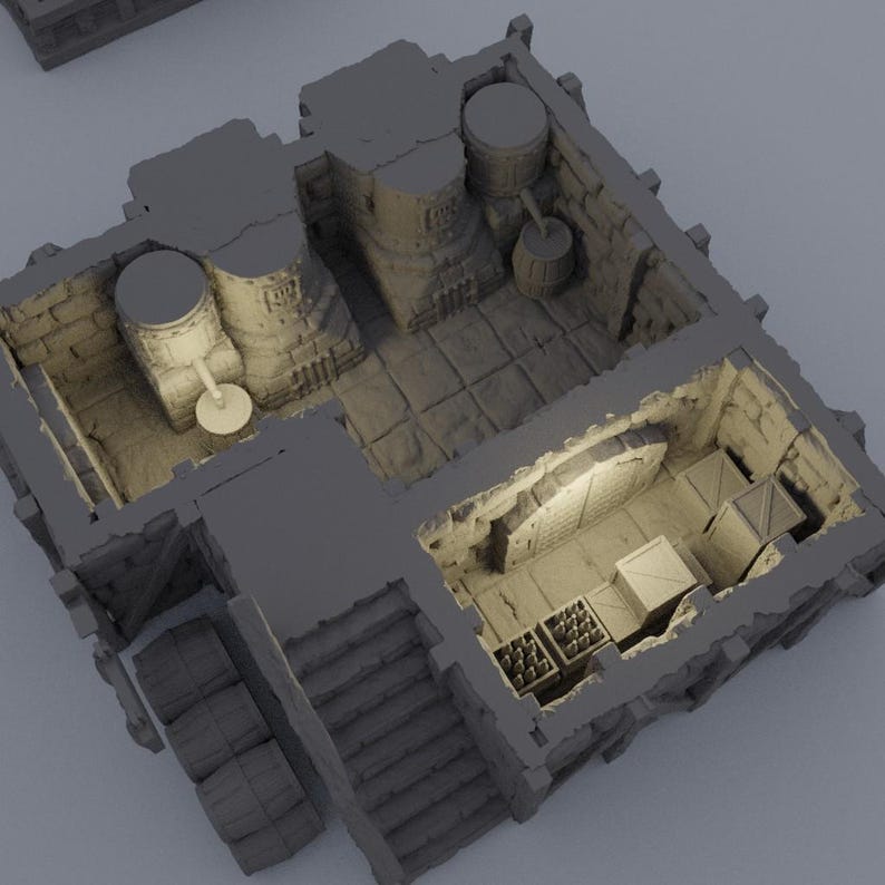 3D Printed Medieval Distillery – 28mm Tabletop Terrain - Etsy