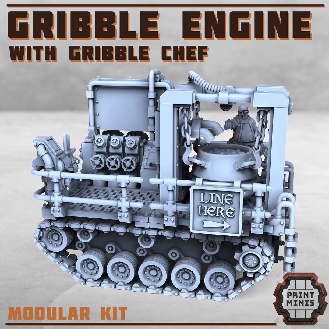 The Gribble Krawler W/ Chef - Sci-fi Grimdark Mercenaries by Print ...