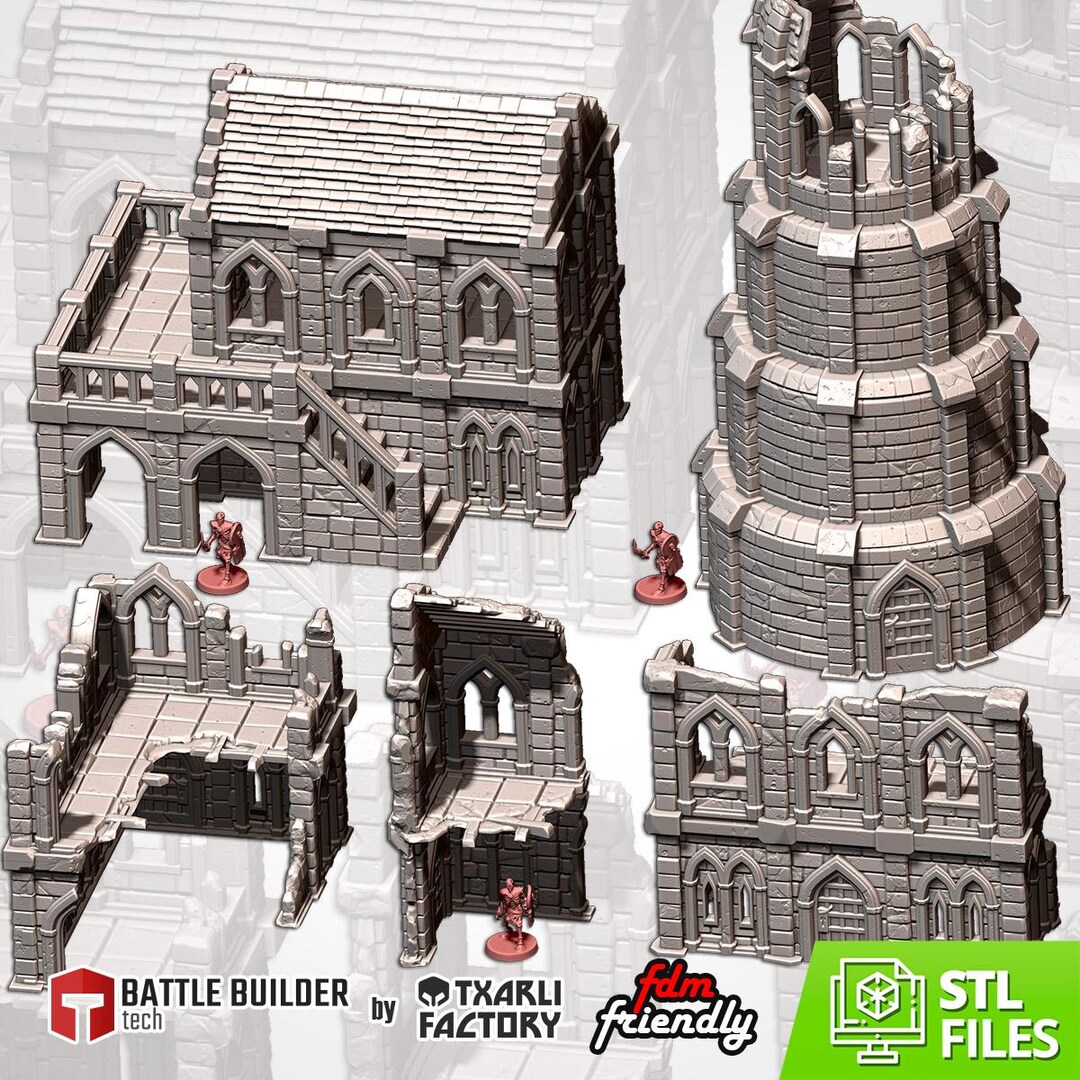 Modular MIDDLE EARTH TOWN Terrain by Txarli Factory Fantasy Terrain ...