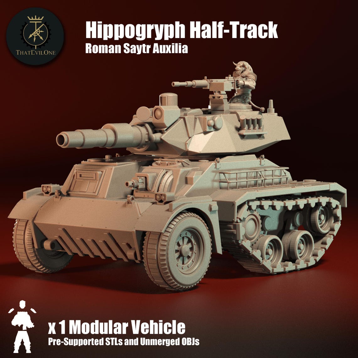 Hippogryph Half-track, Modular Sci-fi Tank by Thatevilone - Etsy