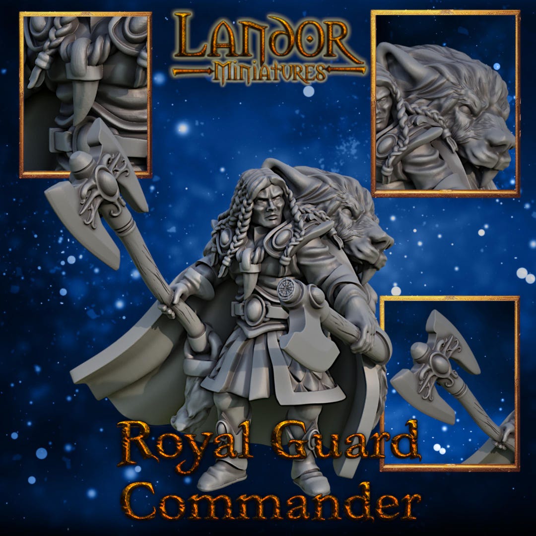 Royal Guard Commander, Modular High Elven Miniatures by Landor ...