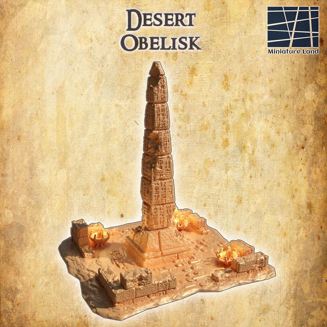 Desert Obelisk Tabletop Terrain – 28mm Wargaming RPG - Etsy