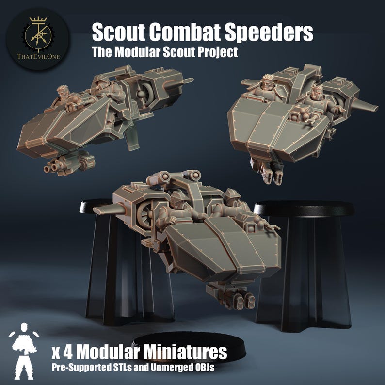 Scout Speeder, Modular Sci-fi Vehicles by Thatevilone, Sci-fi Wargames ...