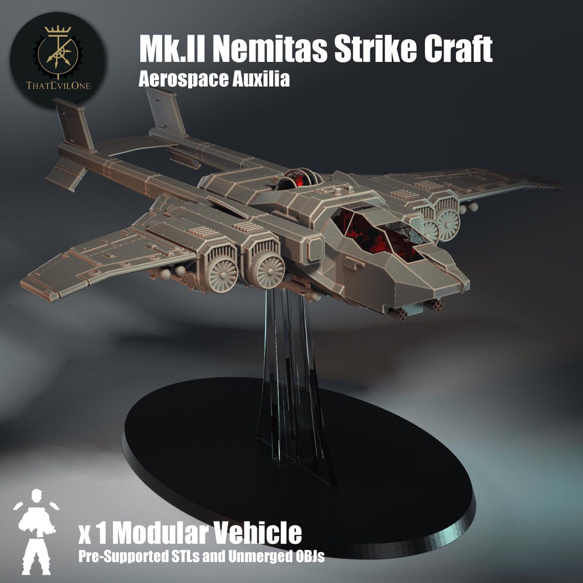 Nemitas Mk.ii Strike Craft, Sci-fi Wargame Miniature - Etsy