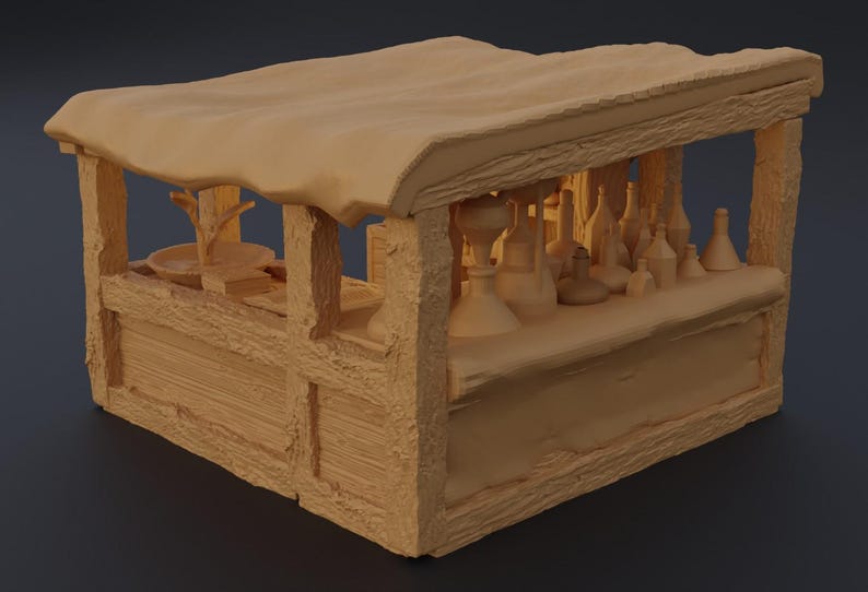 Grand Marketplace Tabletop Terrain - 3D Printed 28mm Wargaming RPG - Etsy