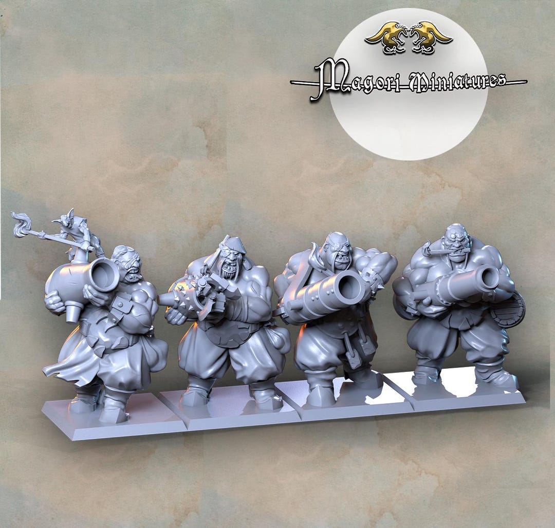 Ogre Gunners, Magori Miniatures, Fantasy Wargame Miniatures - Etsy