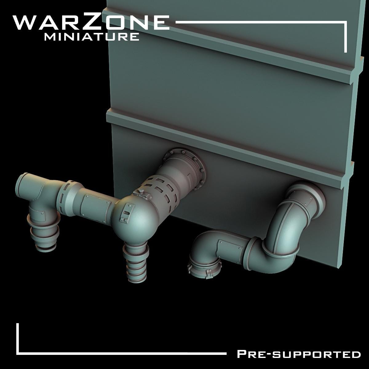 Industrial Kitbash Set, Grimdark Sci-Fi Terrain, WarZone Miniature ...