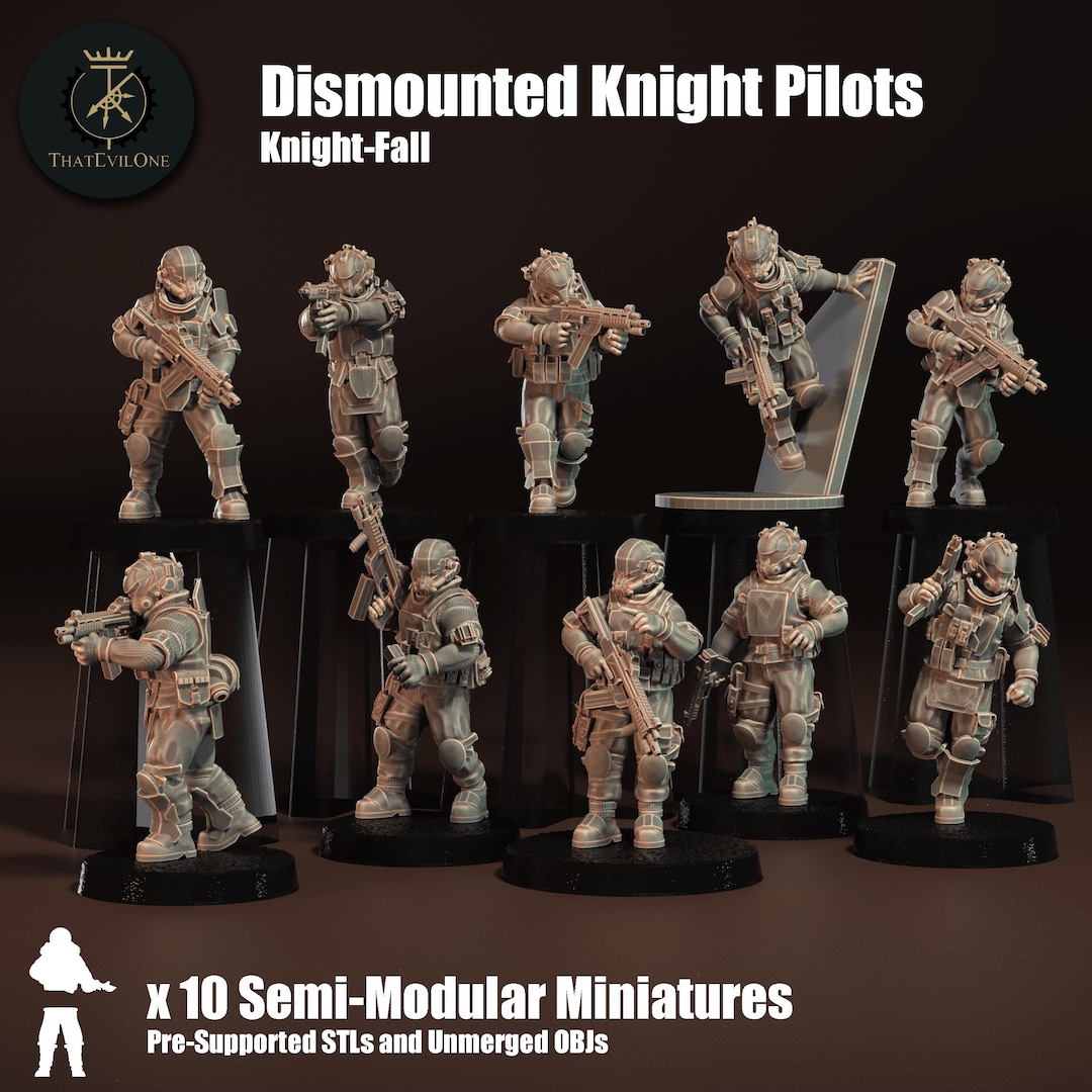 Dismounted Knight Pilots, Semi-modular Sci-fi Warriors by Thatevilone ...