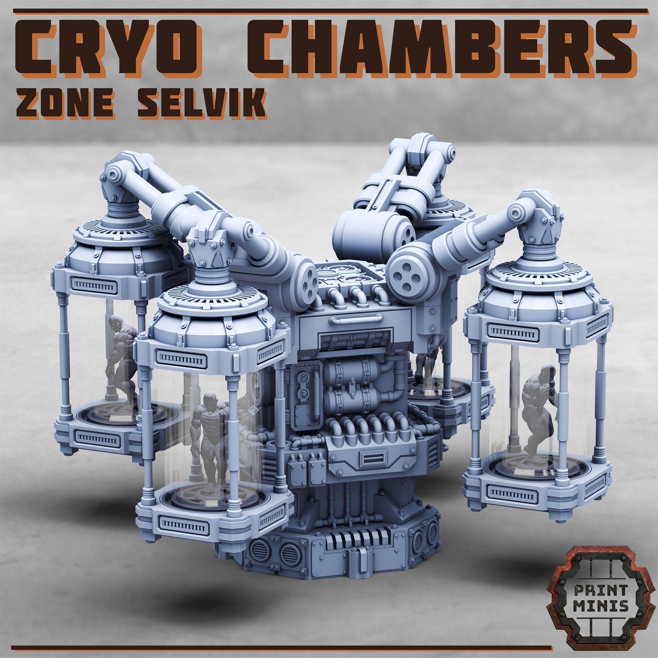 Cryo Chambers - Zone Selvik - Sci-fi Industrial Terrain by Print Minis ...