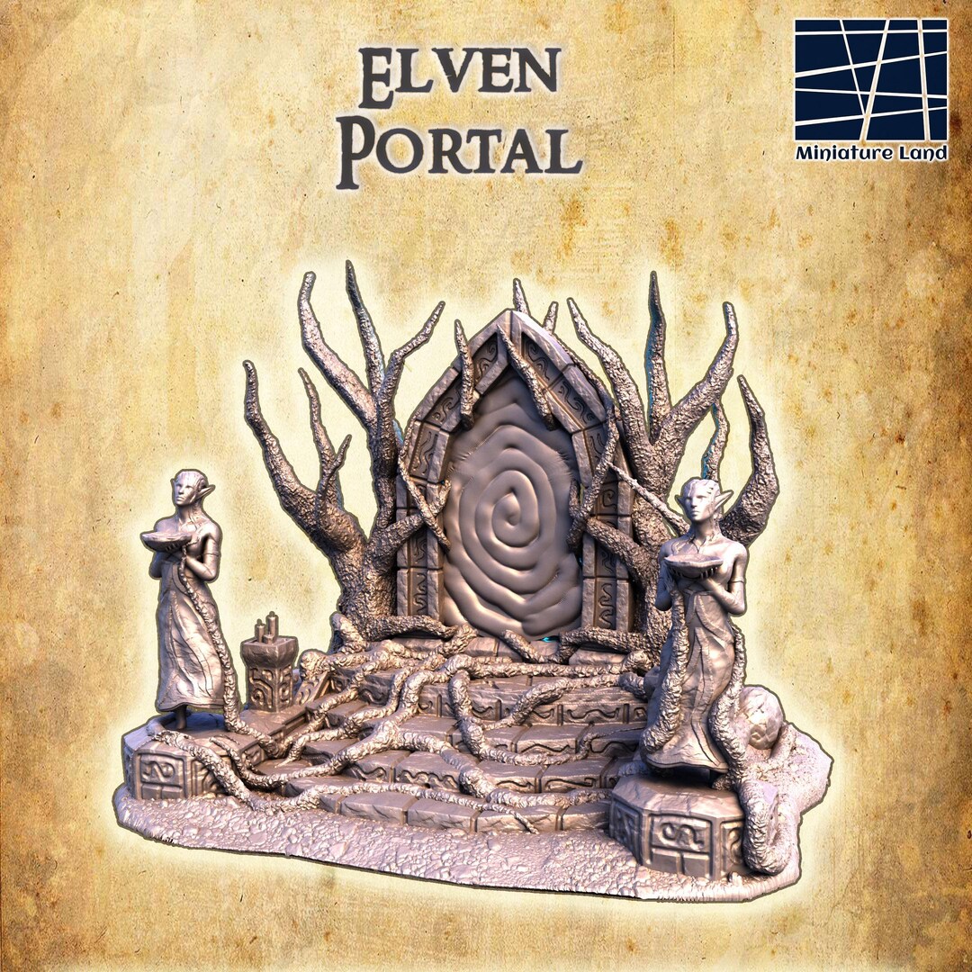 Elven Portal - Tabletop Terrain - 28 MM, Tabletop 3D Printed Terrain by ...