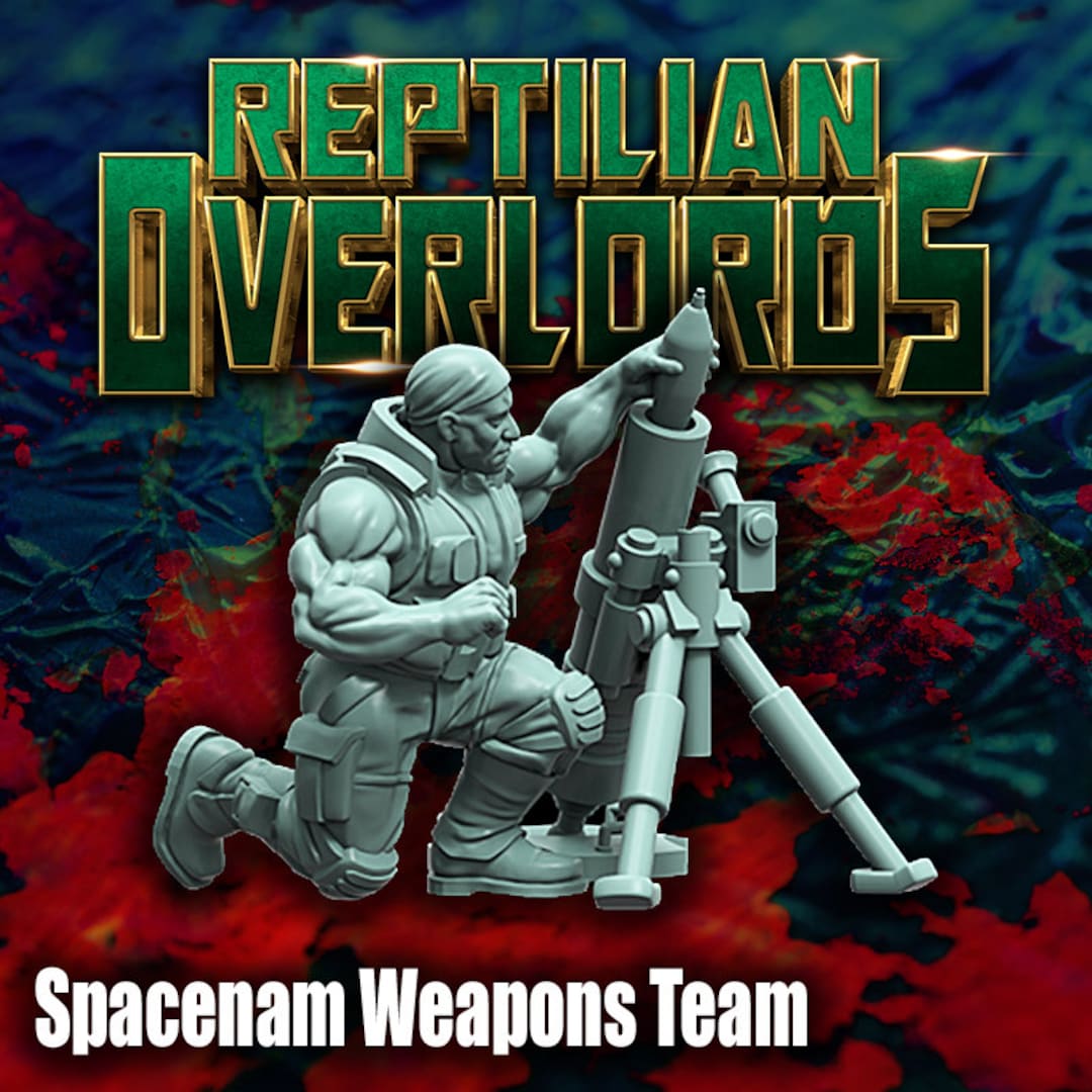 Spacenam Heavy Weapons Team, Sci-fi Wargames Miniatures by Reptilian ...