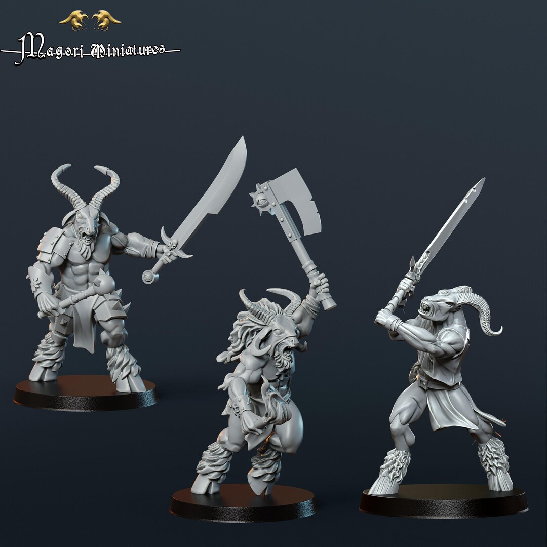 Goatman Cultist Miniatures, Fantasy Wargame RPG, Magori Miniatures - Etsy