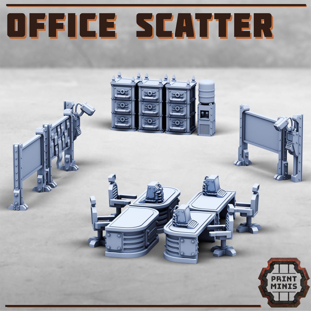 Office Scatter - Retro-futuristic Office Terrain - Sci-fi Grimdark ...