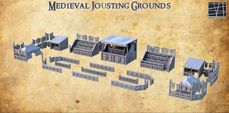 Medieval Jousting Grounds Terrain – 28mm Tabletop Wargaming, RPG - Etsy