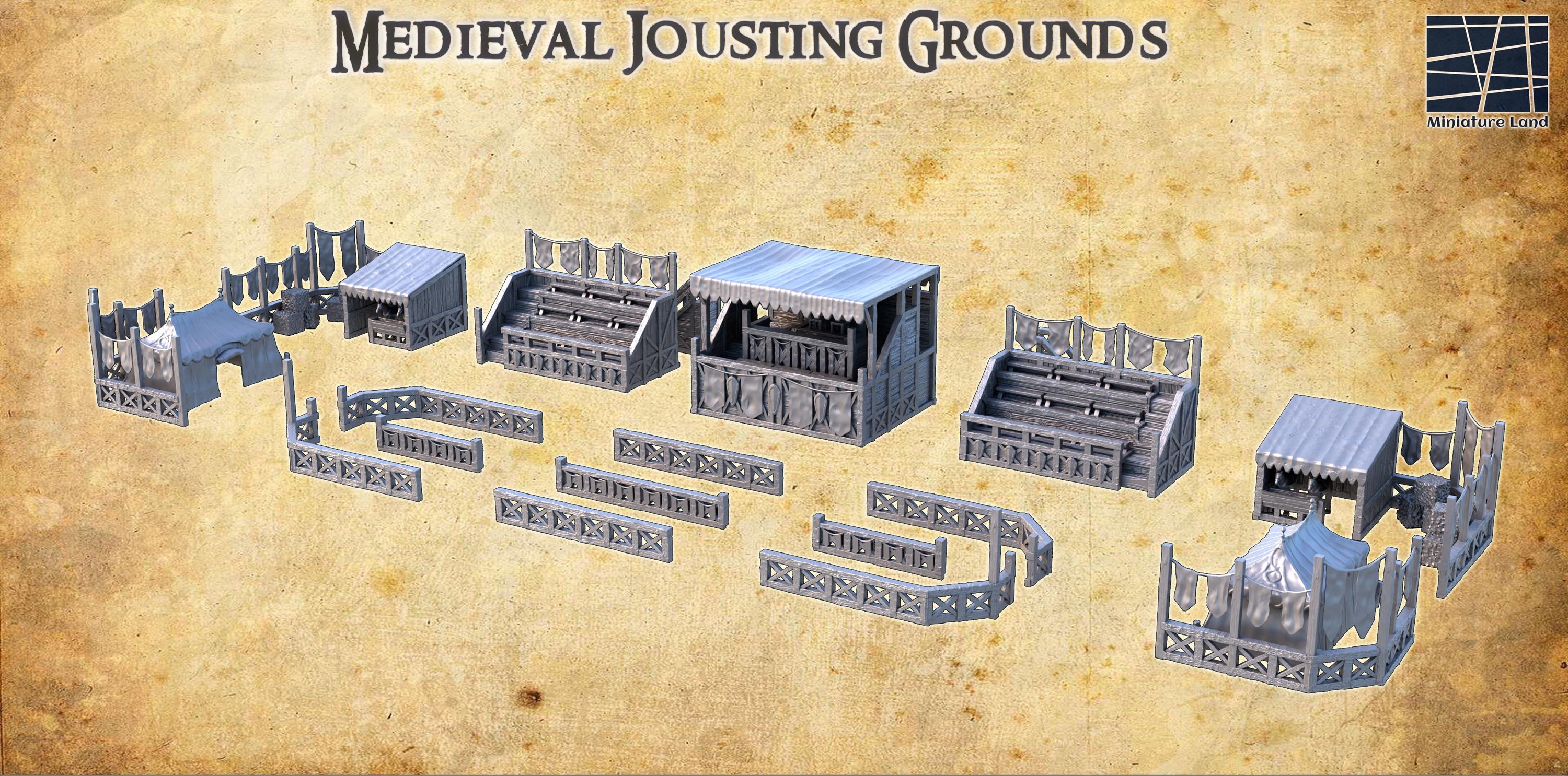 Medieval Jousting Grounds Terrain – 28mm Tabletop Wargaming, RPG - Etsy