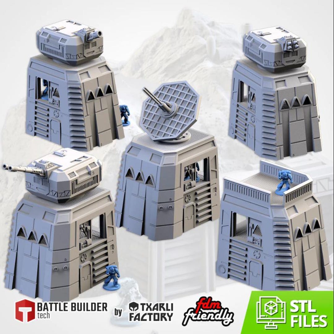 Modular Defense Turrets GW Txarli Factory Imperial Building Modular ...