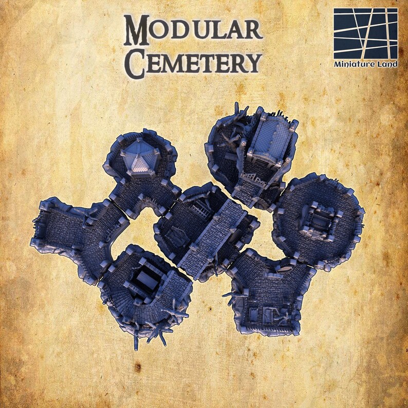 Modular Cemetery Terrain – 28mm Tabletop Wargaming, 3D Printed - Etsy