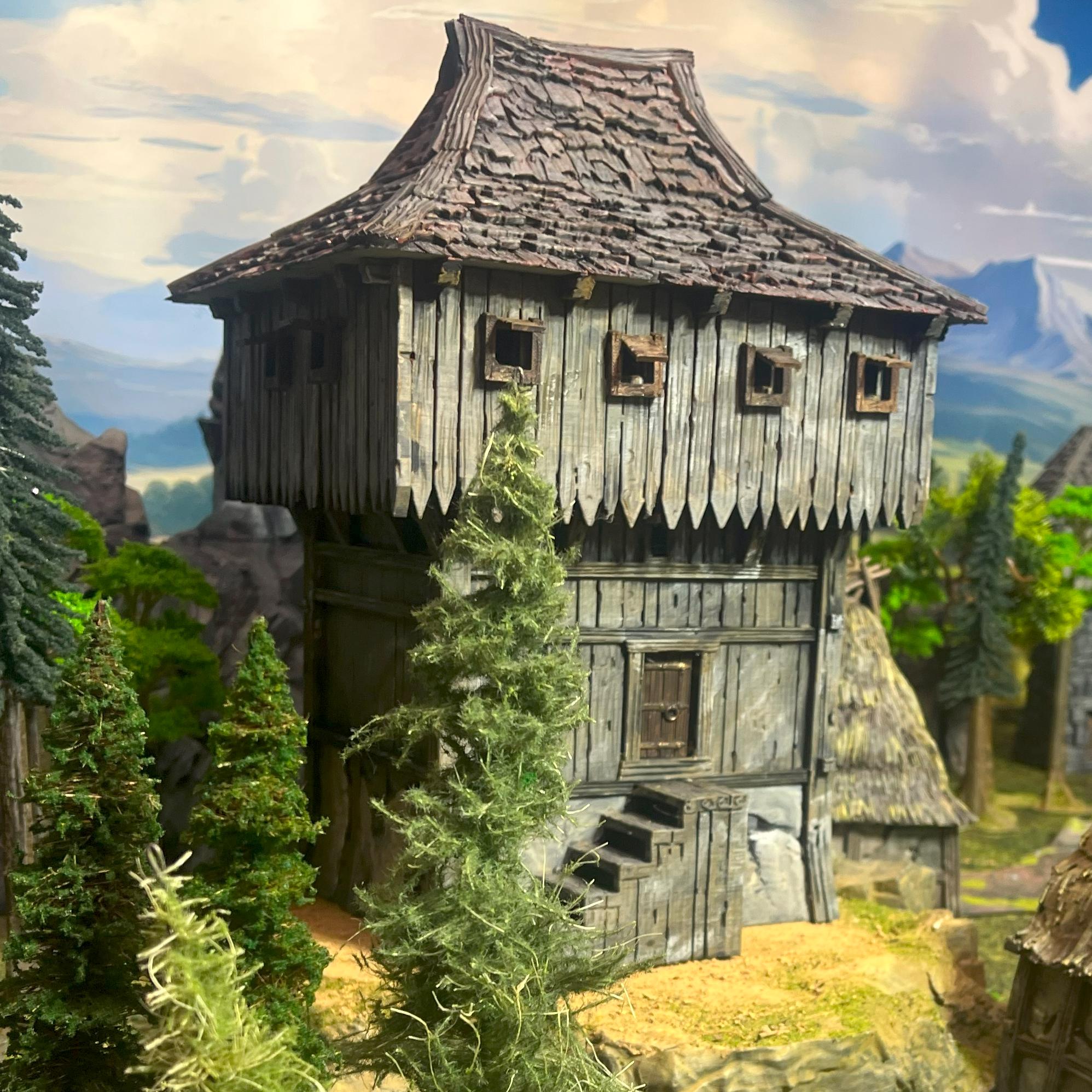 3D Printed Wooden Tower Keep – Dark Age Tabletop Terrain - Etsy