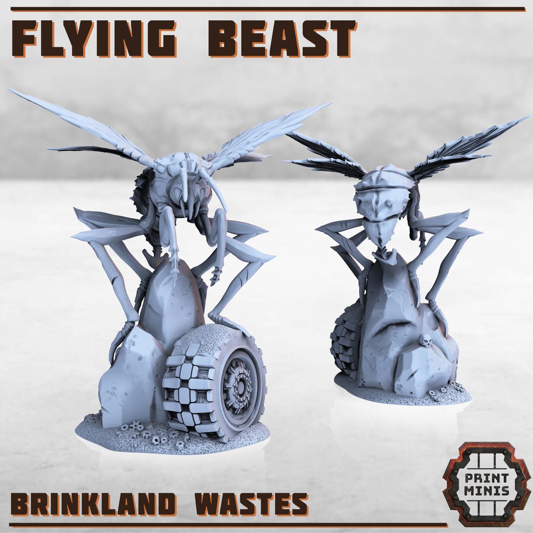 Flying Wasteland Beast - Sci-fi Grimdark Monsters by Print Minis - Etsy