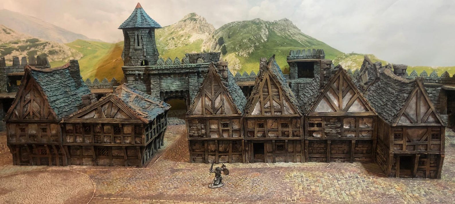 3D Printed Timber Frame Row Houses – Wargame Tabletop Terrain - Etsy