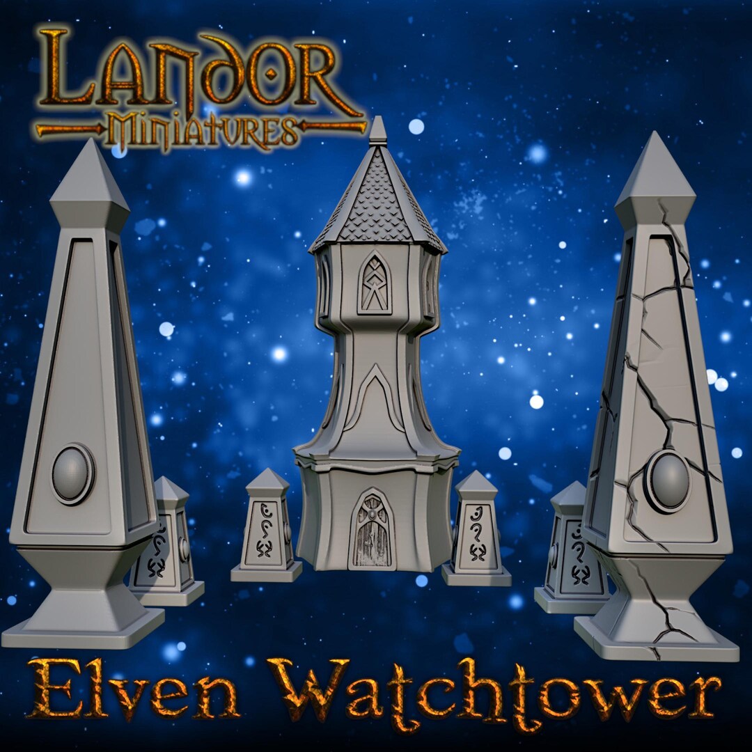 Elven Watchtower, Modular High Elven Terrain by Landor Miniatures! High ...