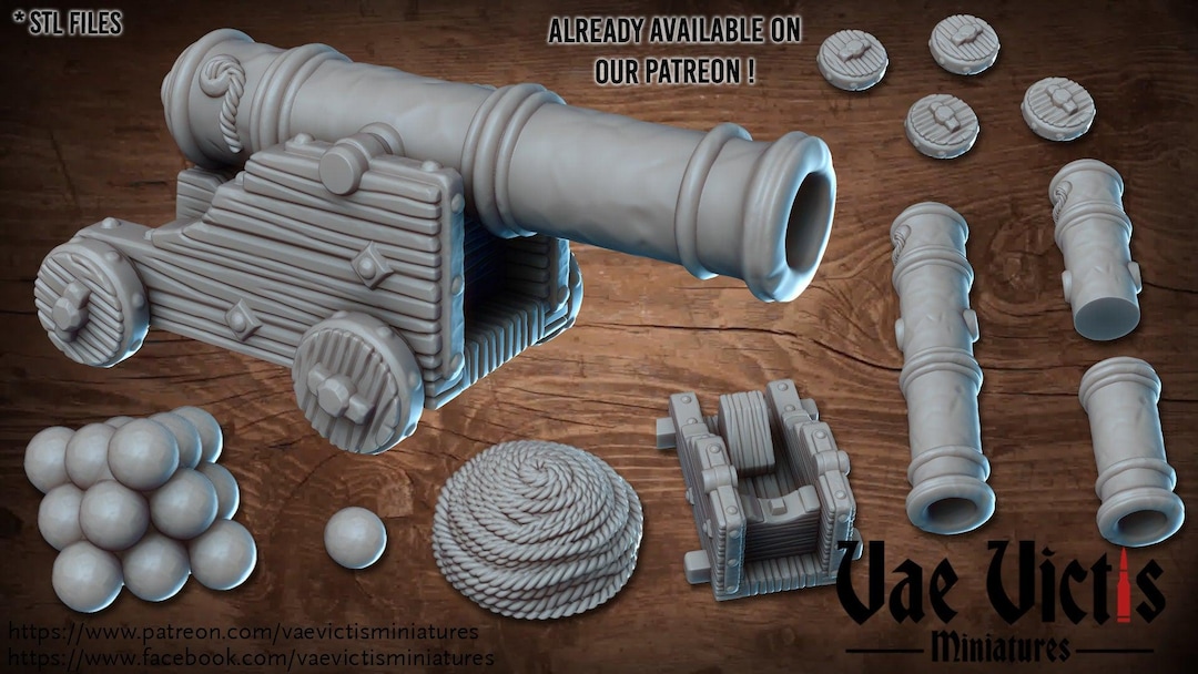 Fantasy Cannon Miniature: 28mm/32mm Tabletop RPG Terrain - Etsy UK