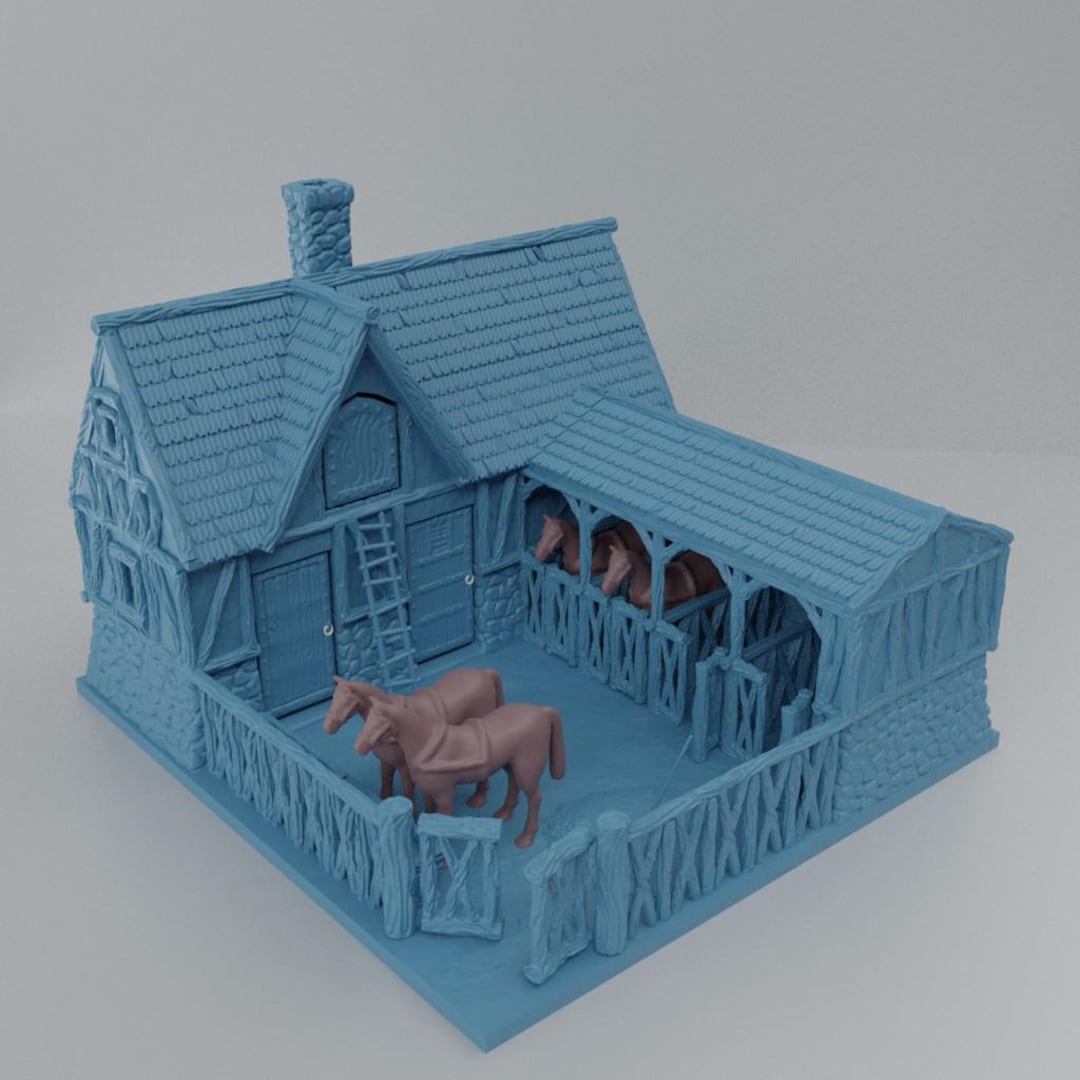 Basic Stable - Tabletop Terrain - 28 MM, Tabletop 3D Printed Terrain by ...