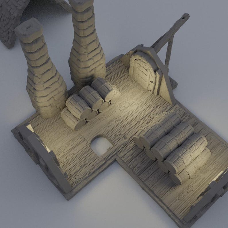 3D Printed Medieval Distillery – 28mm Tabletop Terrain - Etsy