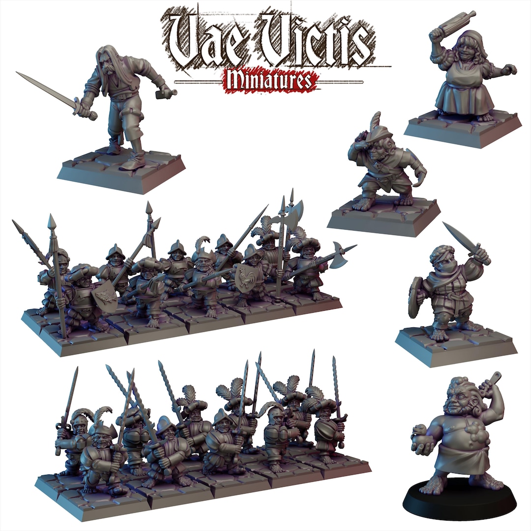 Modular Halfling Miniatures, Bits and Weapon Conversions Fantasy by Vae ...