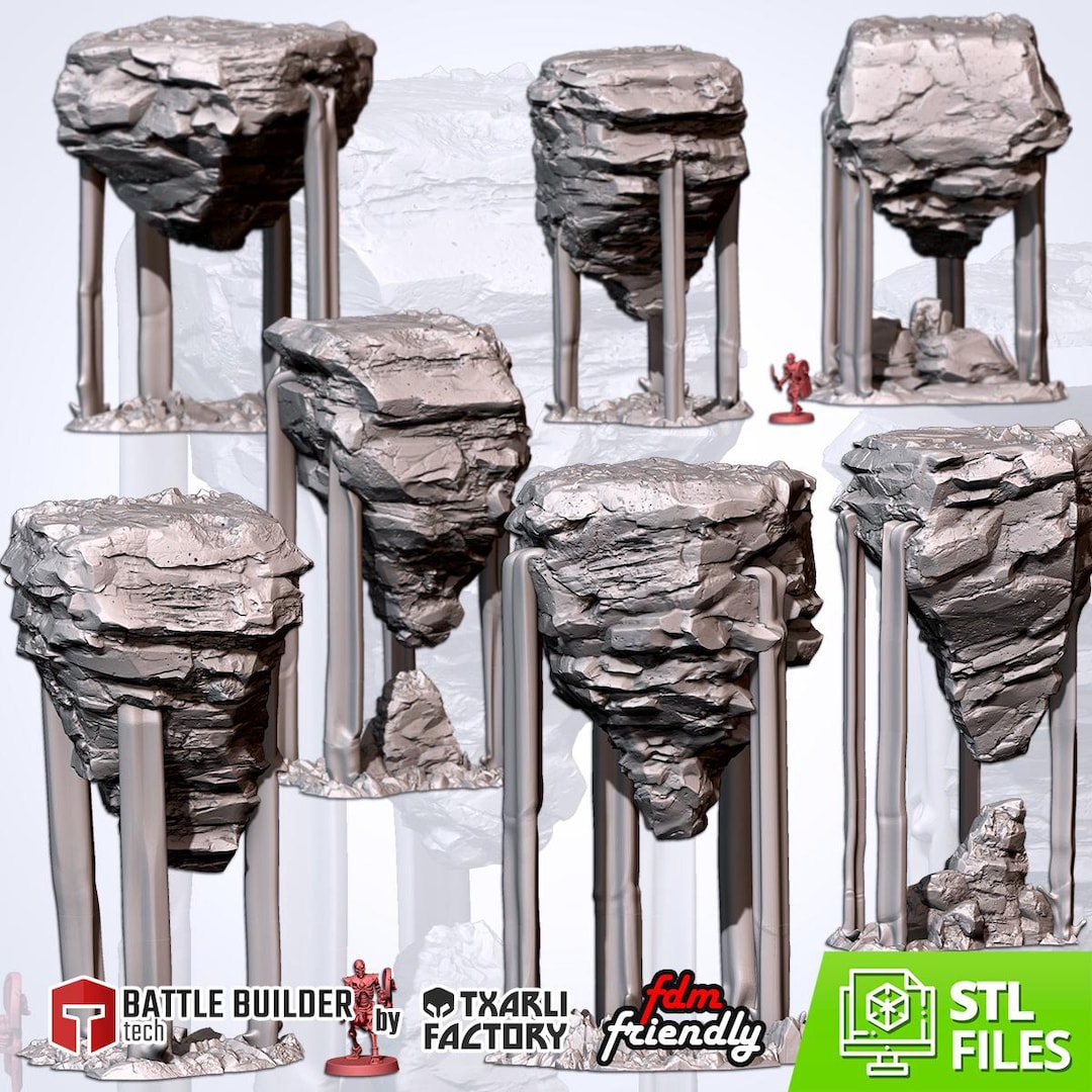 Modular FLOATING ROCKS Txarli Factory Fantasy Dimension Terrain ...