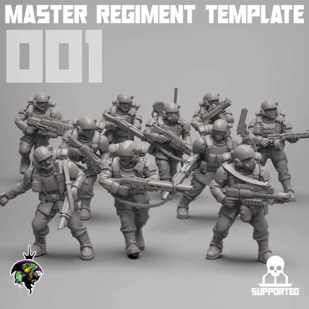 MODULAR Master Regiment Template, Modular Sci-fi Wargames Space Guard ...