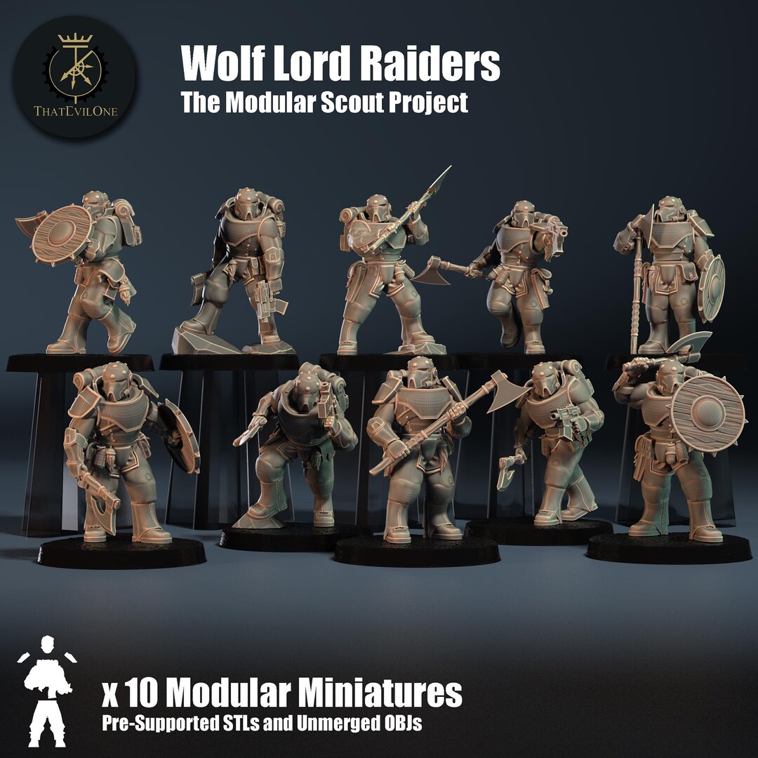 Modular Scout Wolf Lord Raiders, Modular Sci-fi Warriors by Thatevilone ...