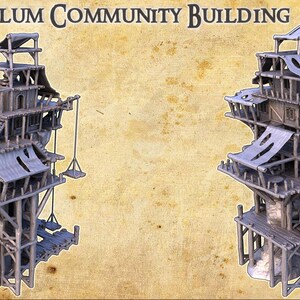 Slum Community Building – 28mm Tabletop Terrain, Wargaming RPG - Etsy