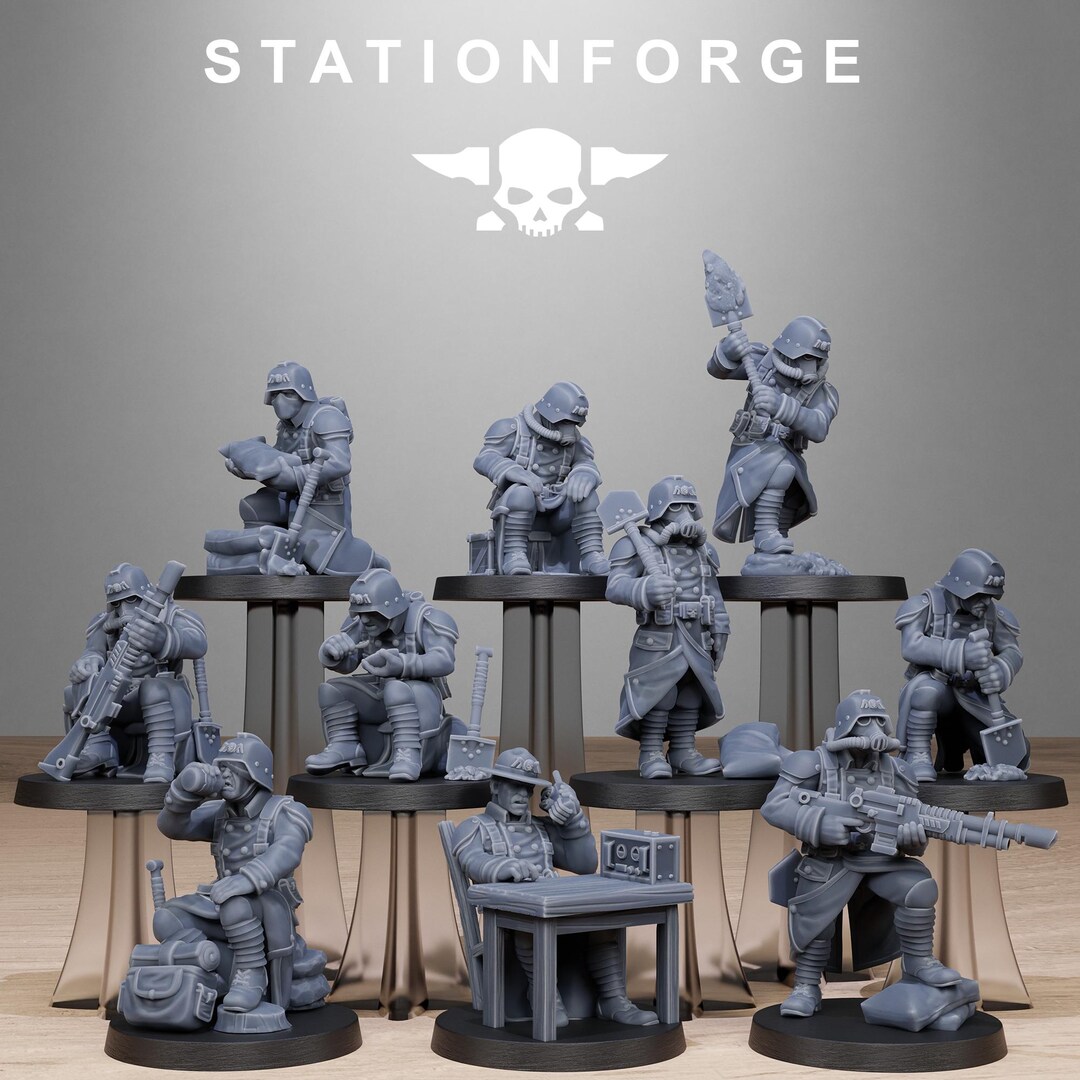 Grimguard Chill Squad, Death Korps Proxy, Sci-fi Wargames Miniatures by ...
