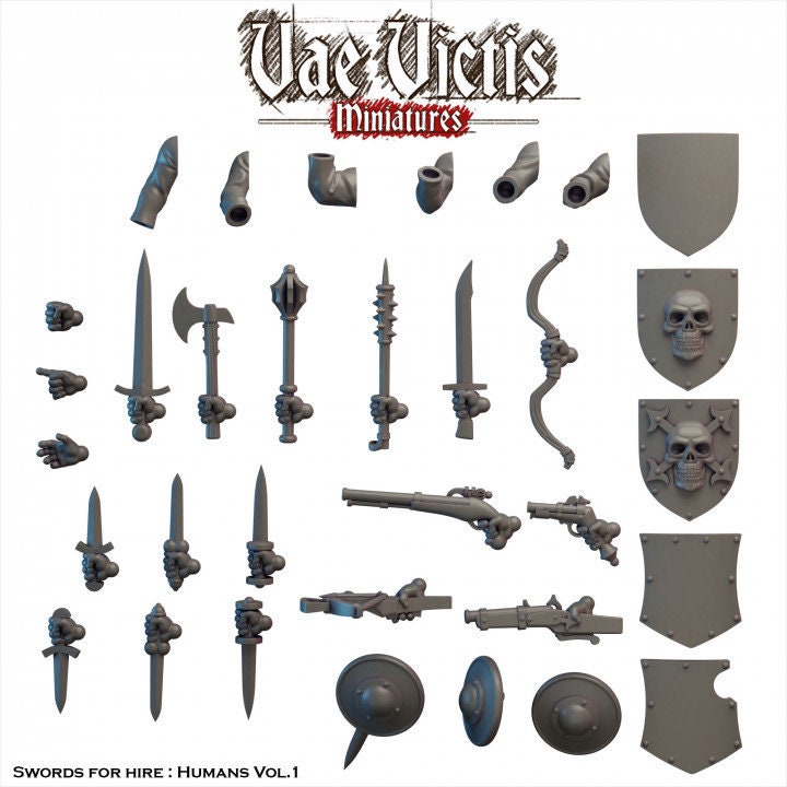 Weapons Pack, Bits and Weapon Conversions Fantasy Miniatures by Vae ...