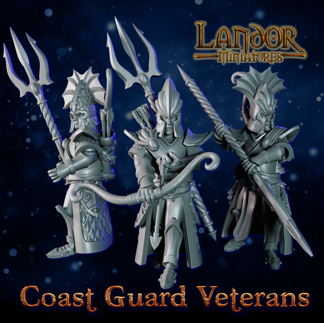 Coast Guard Veterans, Modular High Elven Miniatures by Landor ...