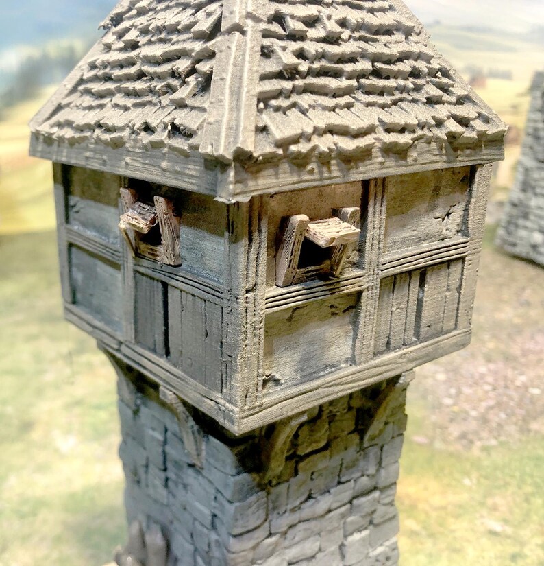 3D Printed Walled Village: Tabletop Terrain for Wargames - Etsy