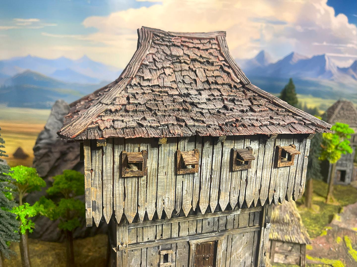 3D Printed Wooden Tower Keep – Dark Age Tabletop Terrain - Etsy