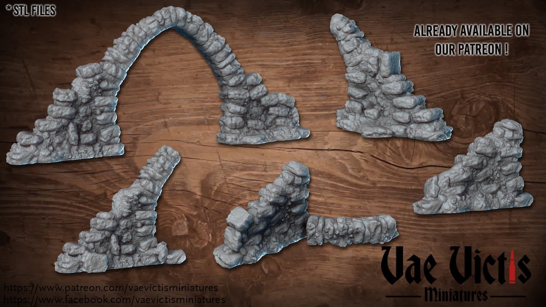 Stone Arch Fantasy Ruins Small Medieval Stone Arch Tabletop Terrain ...