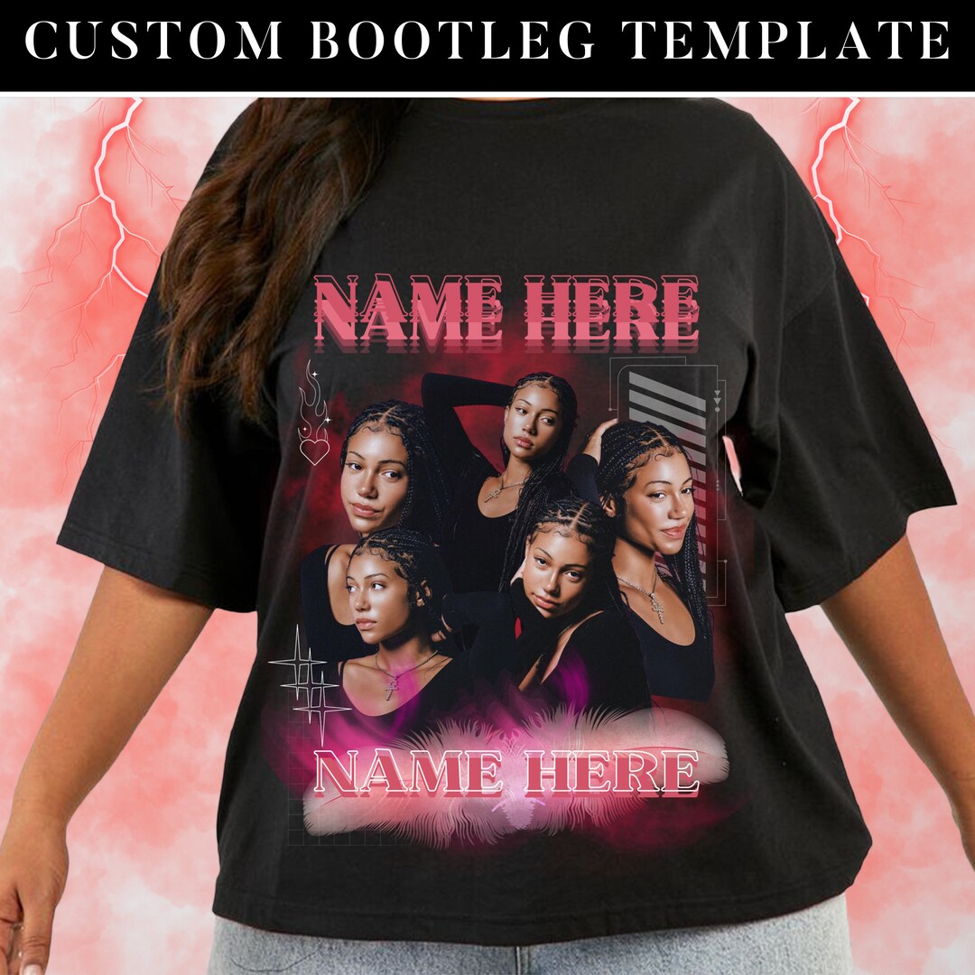 Custom Bootleg Rap Tee Shirt Png, Bootleg Design Png, Bootleg Rap Tee ...