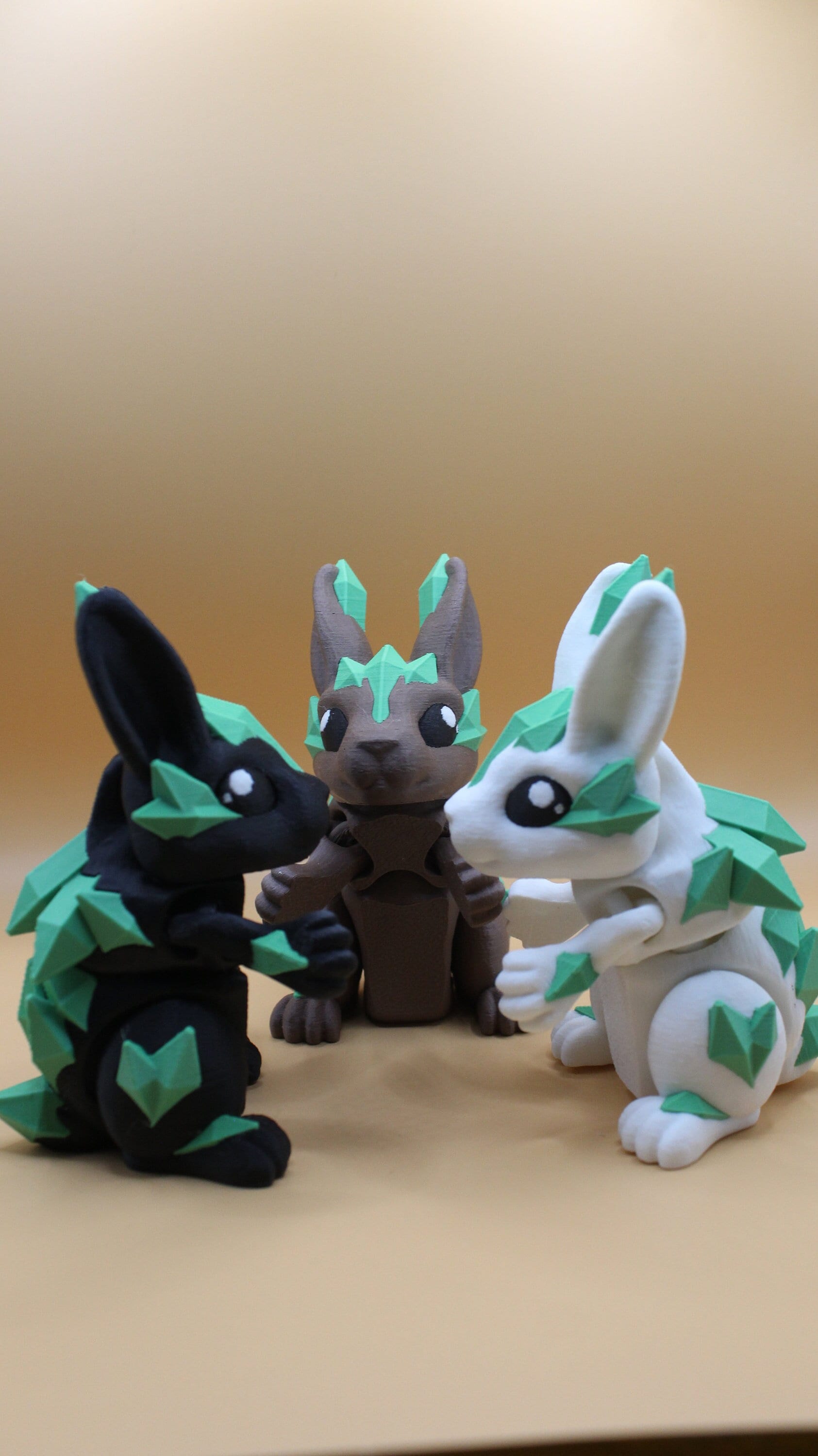 Articulated 3D Printed Bunny With Crystals - Etsy