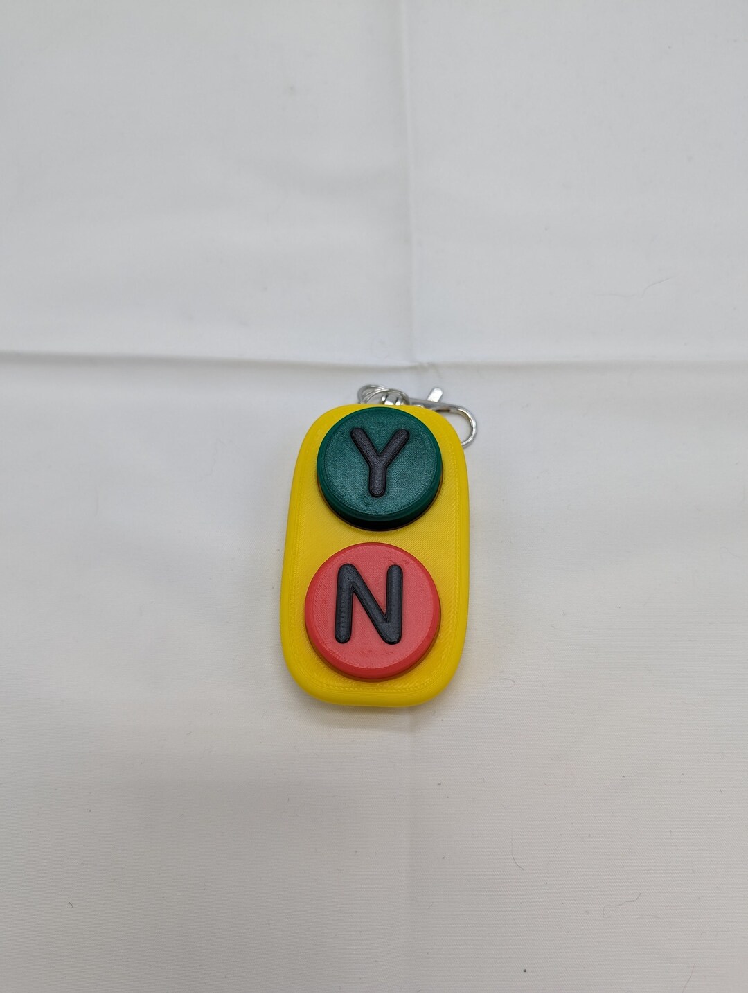 3D Printed Yes or No Bluey Inspired Button Fidget Clicker Keychain ...