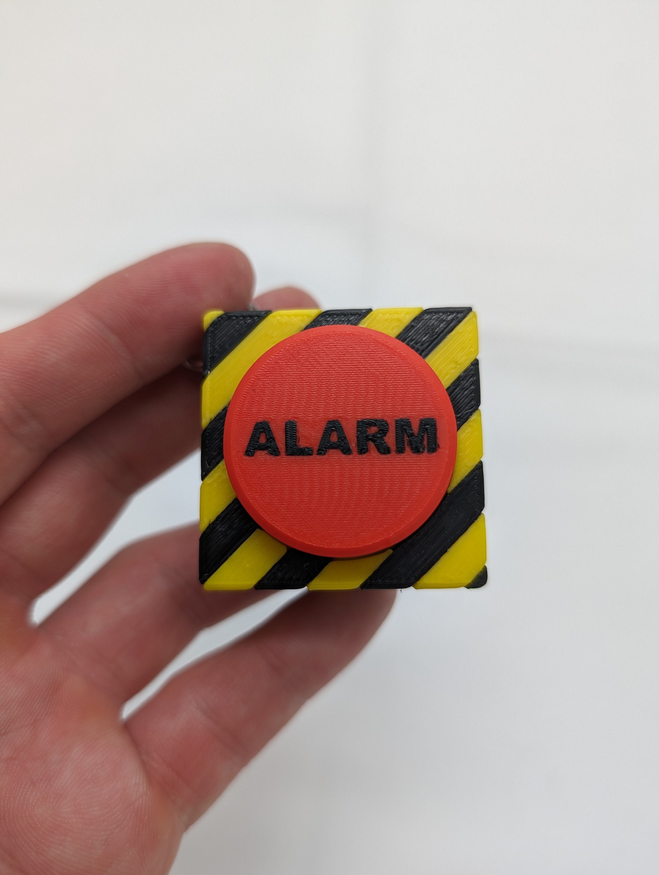 Big Red Stop Alarm Panic Button Key Cap Clicker 3D Printed Stim Fidget ...