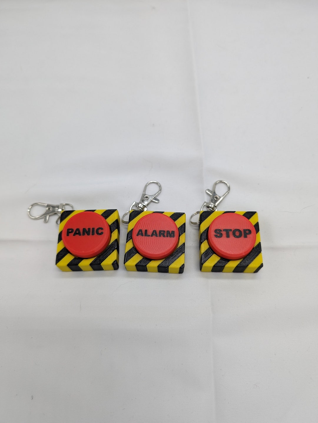 Big Red Stop Alarm Panic Button Key Cap Clicker 3D Printed Stim Fidget ...